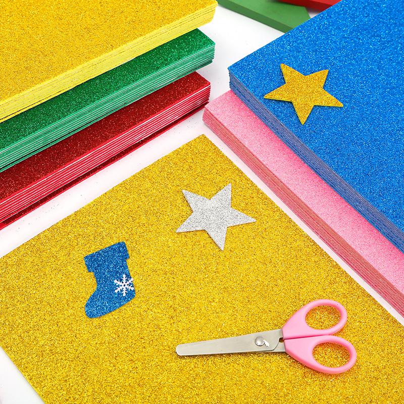 Buy 10Pcs/bag 2MM Thick A4 with Gold Powder Sheet Material Glitter ...