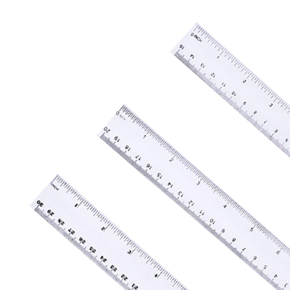 KC Transparent organic plastic ruler Ruler 15cm 20cm 30cm Long ruler ...