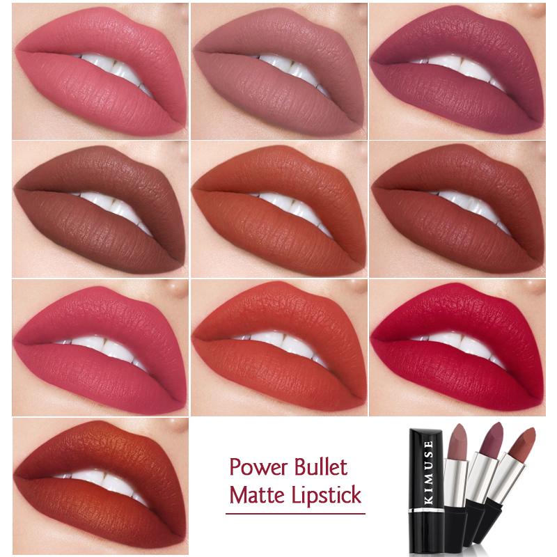 Buy Kimuse Brand Makeup Lipstick Matte Long Lasting Waterproof Nude ...