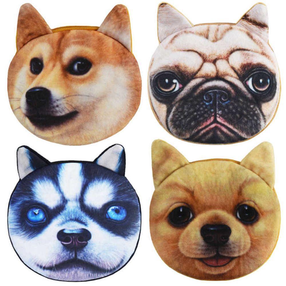 Face Mini Plush Purse Coin Bag 3D Purses Animal Zipper uygun fiyatlı ...