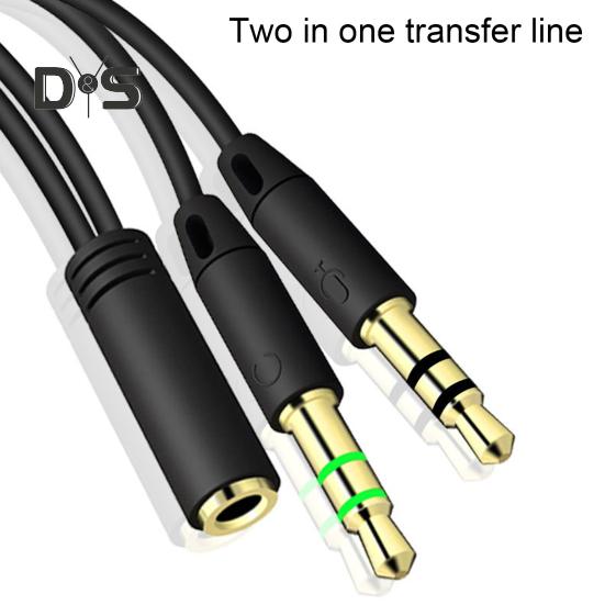 Buy Headphone Splitter Earphone Adapter Audio 3.5mm Female To 2 Male ...