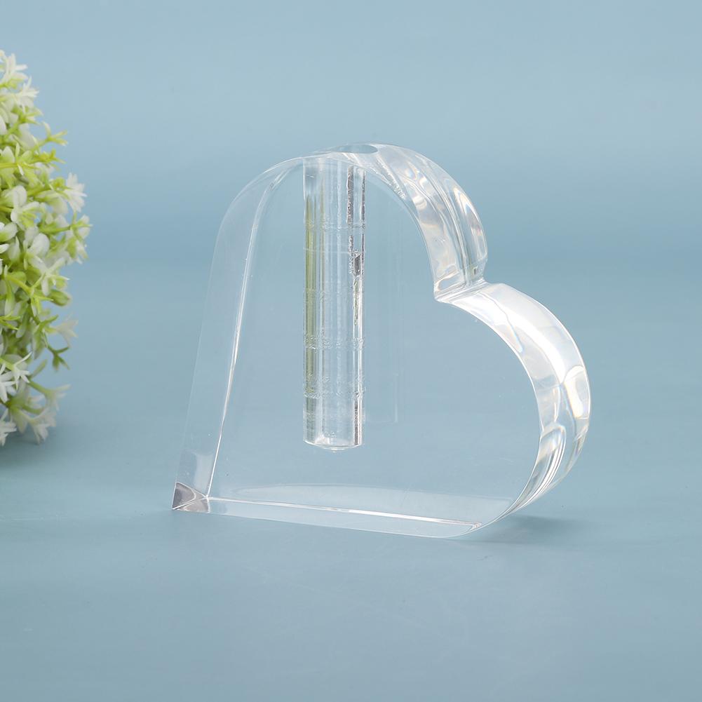 Buy Rose Display Stand Artificial Flower Transparent Base Heart Shaped ...