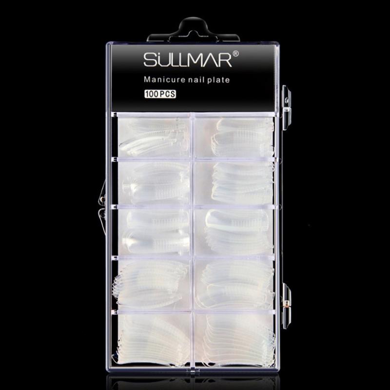 Buy Nail Art Crystal Extended Nail Piece Plastic Mold Transparent Fake ...