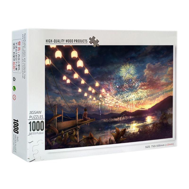 Buy 1000 Pieces Brilliant Fireworks Puzzles Wooden Jigsaw Puzzles Floor ...