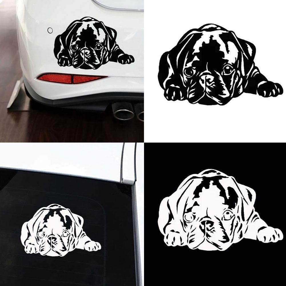 Buy Car-Styling Body Pug Cute Dog Vehicle Window Decals Reflective ...