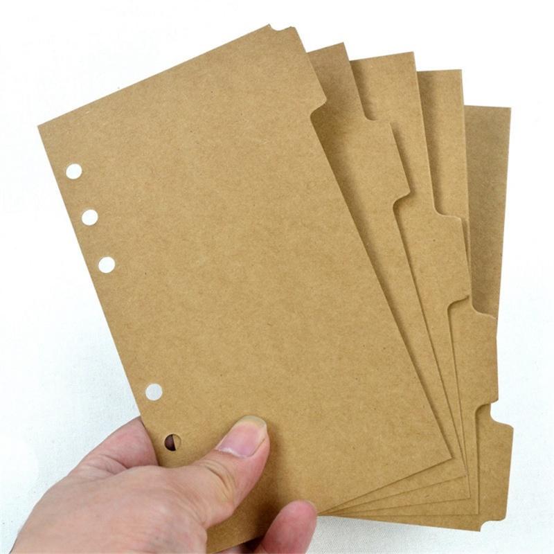 Buy 5sheets 6 Holes Notebooks Tabbed Paper Writing Pads Scrapbook Index ...