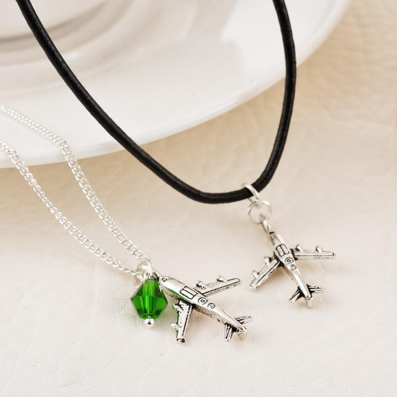Buy Aircraft Pendant Necklace Airplane Jewelry Chain Long Women Best ...