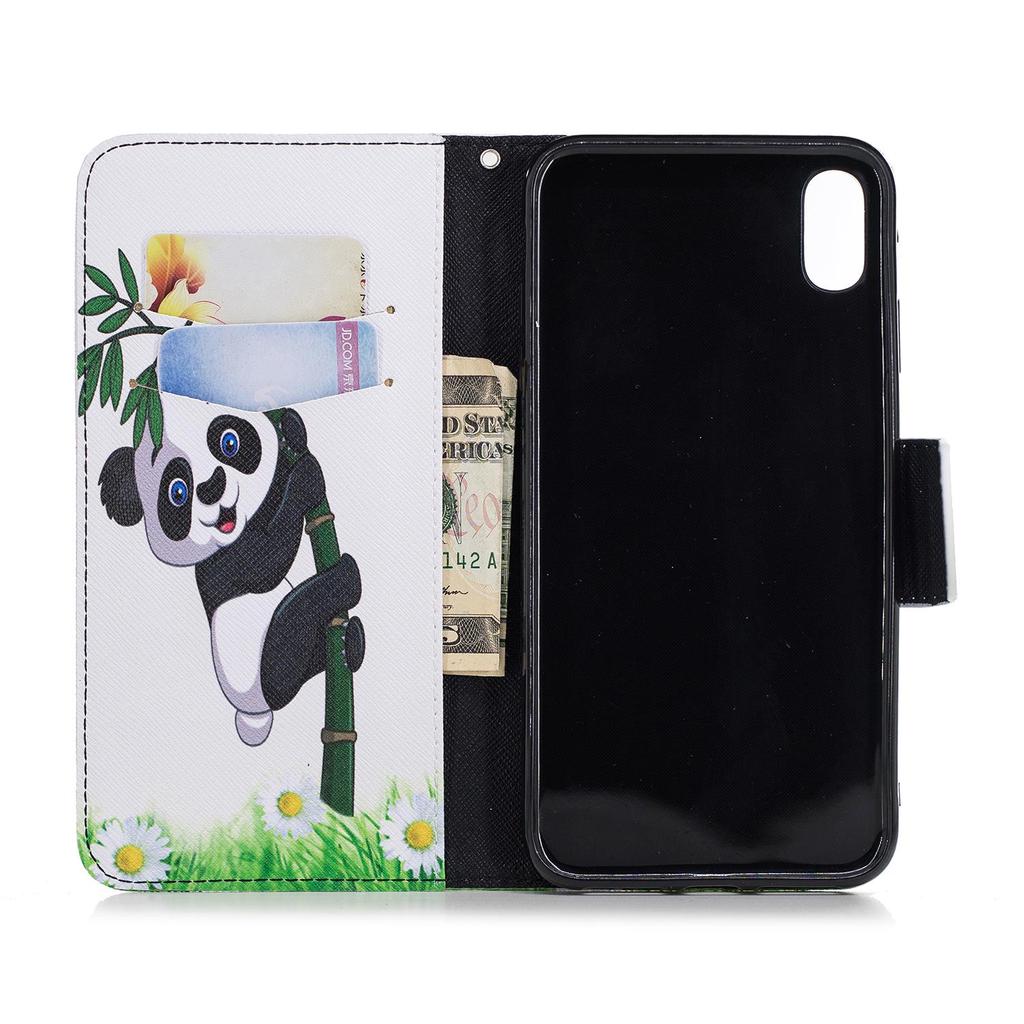 Buy Cute Panda Painted Pattern PU Leather Flip Wallet Card Cash Pocket ...