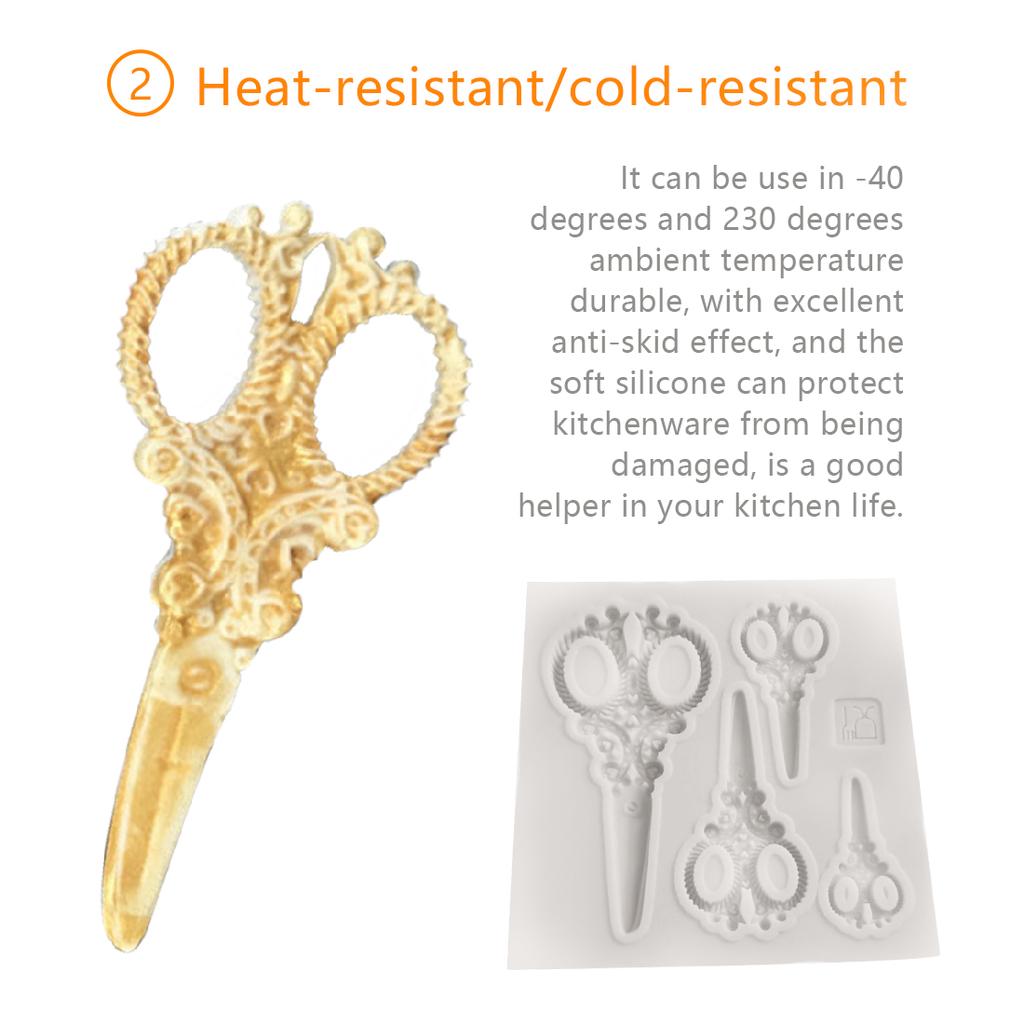 1Pc Scissors Shape Chocolate Mold Kitchen Accessories Cake Decorating ...