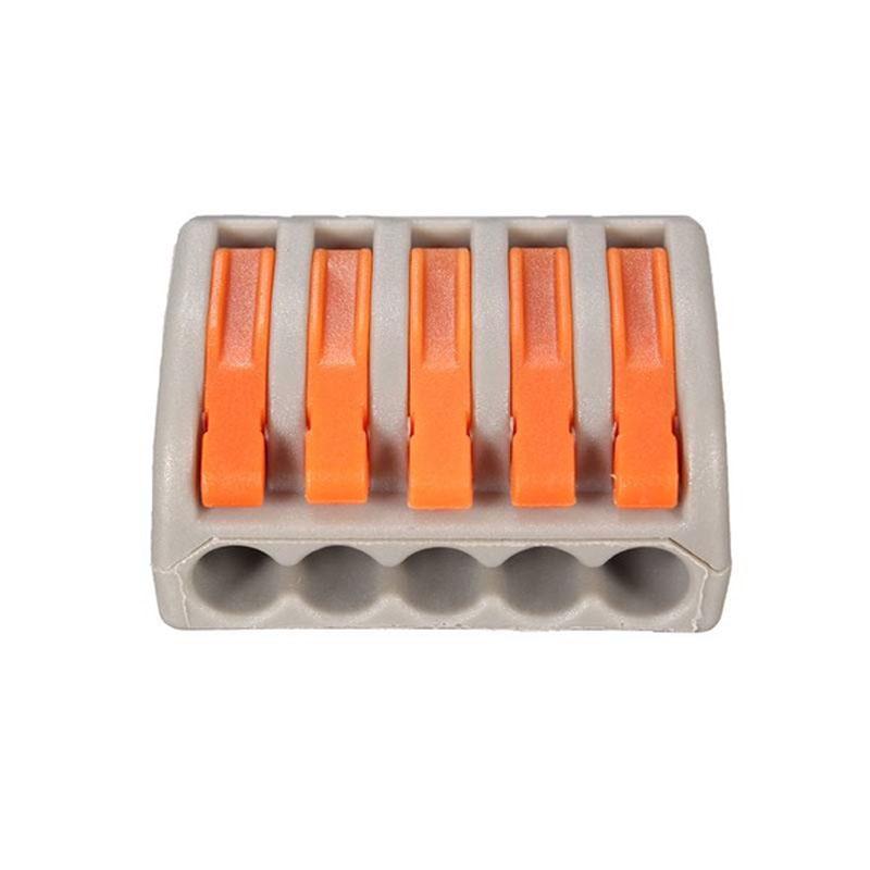 Buy 2/3/4/5/8 Way Reusable Spring Lever Terminal Block Electric Cable ...
