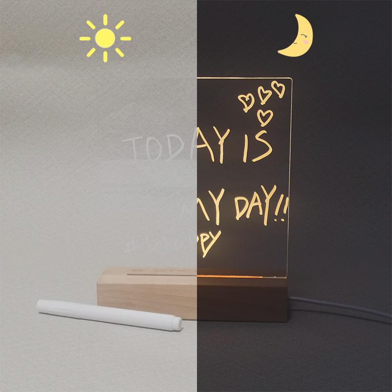 Buy Ins Style Acrylic Luminous Writing Board LED Light Rewritable ...