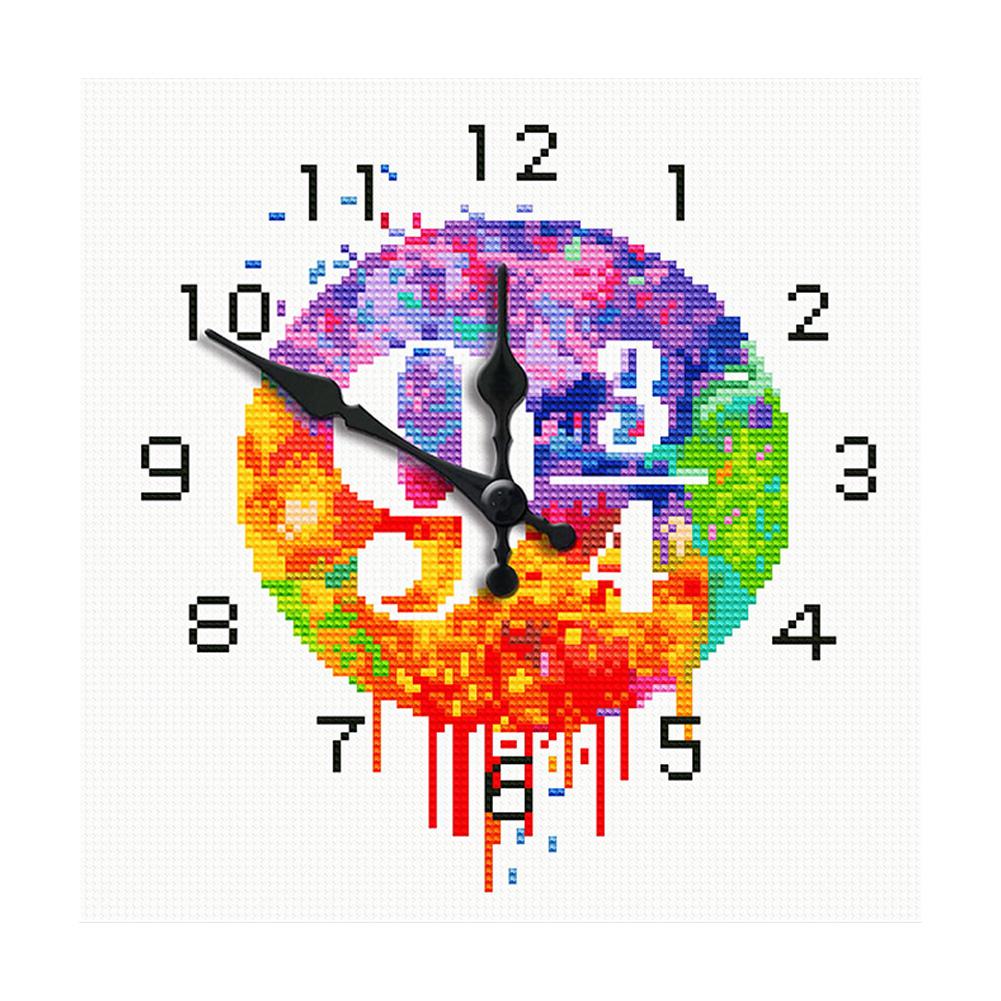 Cheap Full Round Diamond Clock DIY Art Mosaic Clocks Digital Home Decor ...