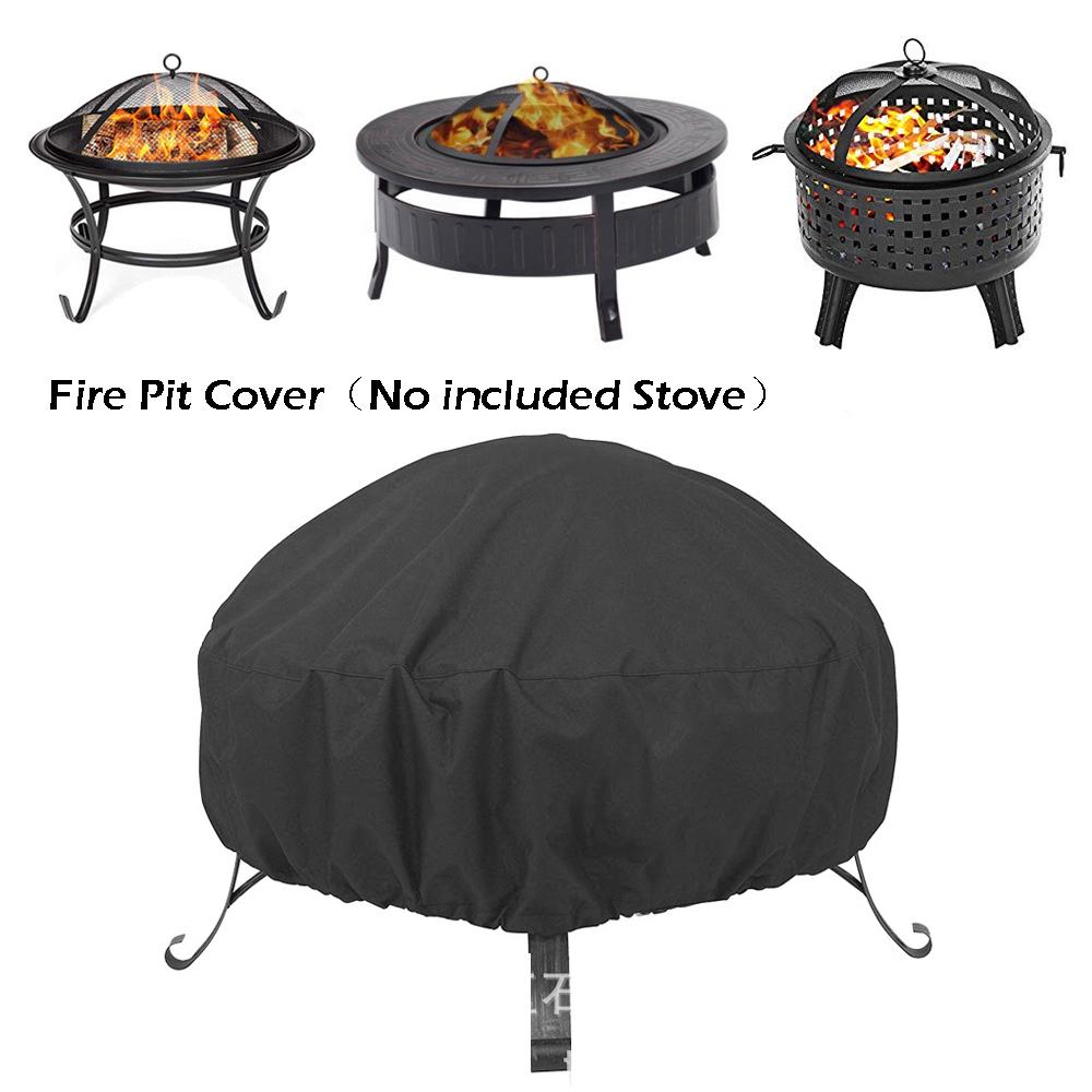 Buy Large Fire Pit Cover WaterProof UV Resistant BBQ Rain Outdoor ...