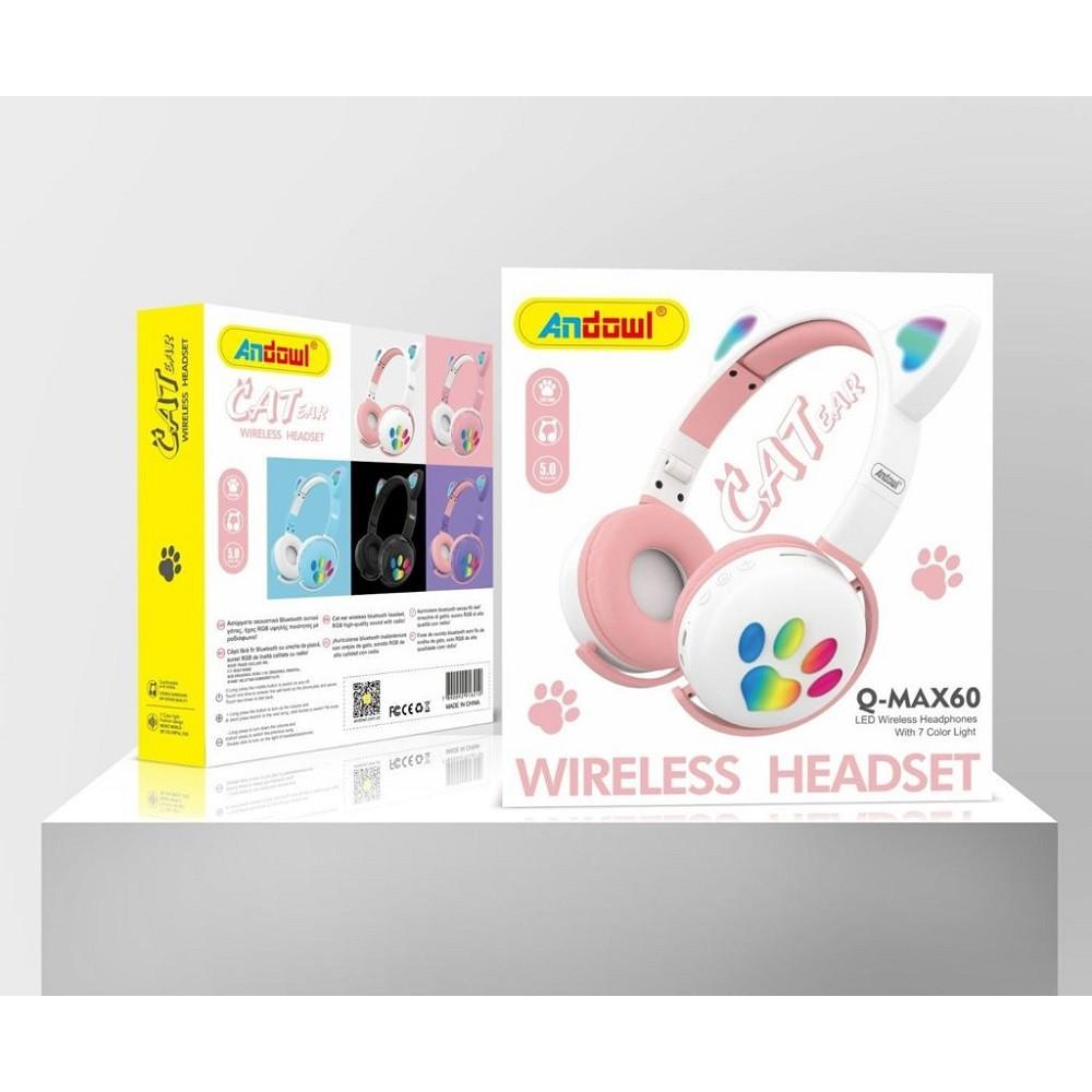 Cuffie Led Wireless Con Orecchie Da Gatto Con 7 Colori Di Luce ...