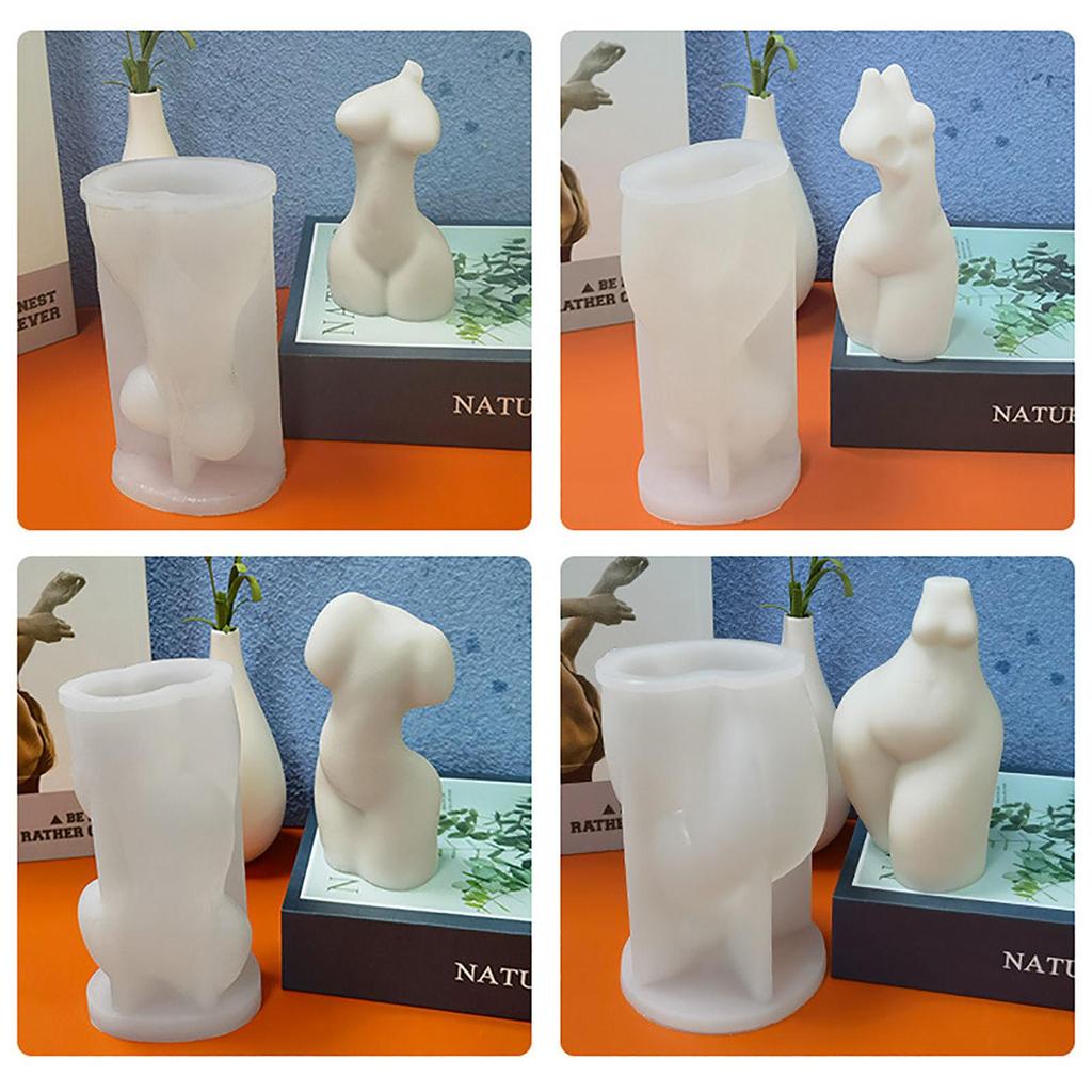 Buy Body Shape Candle Mold 3D Female Silicone Figure Casting Mould at ...