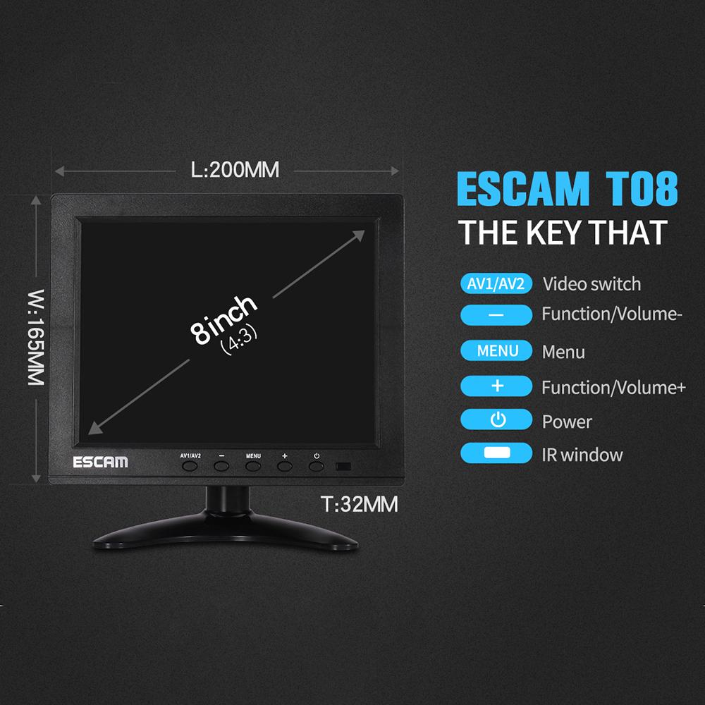 Satın alın 8inch Cctv Security Surveillance Monitor With Remote ...