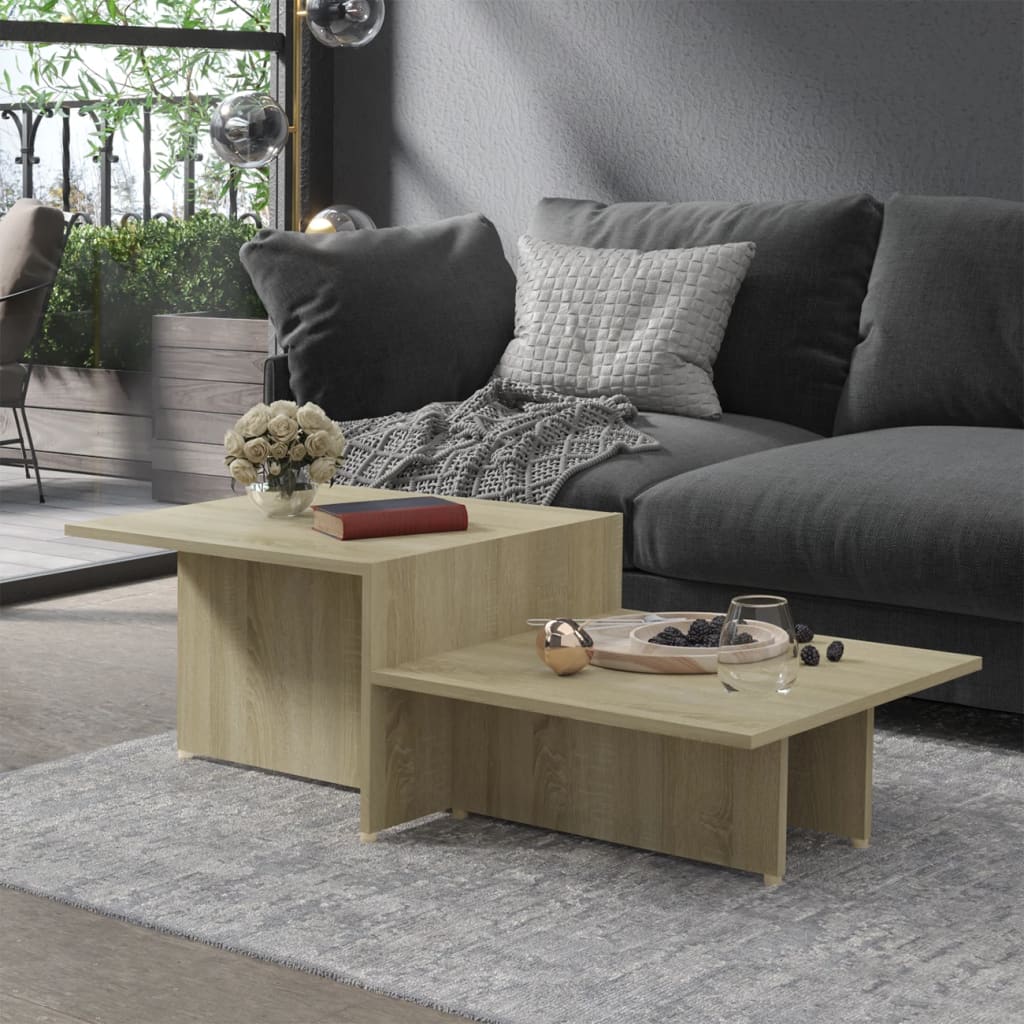 Buy Coffee Table Chipboard 2 Different Heights Home Decoration Oak 43 ...
