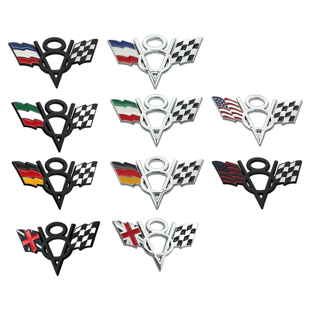 Buy 3D Metal V8 Engine Displacement Logo American Racing Decoration ...