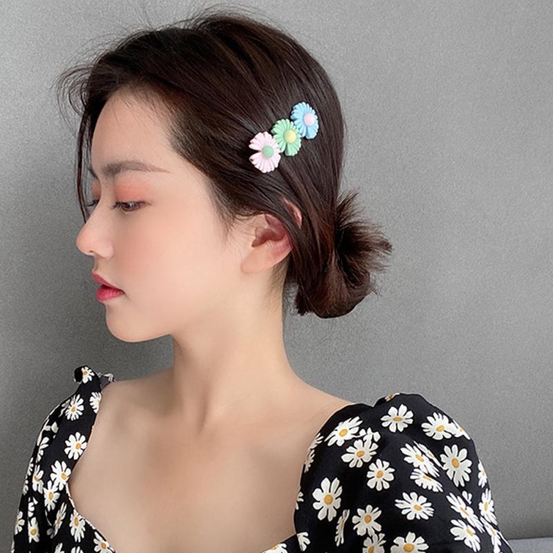 Buy 2pcs Summer Small Daisy Hairpins Cute Colorful Hair Clips for Women ...