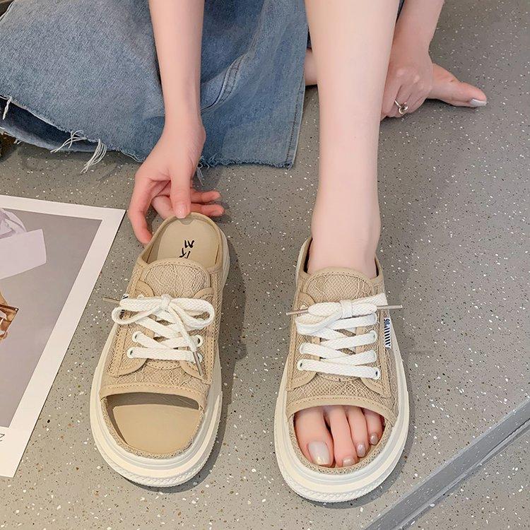 Sandals for Women's Summer Leisure Flat-bottomed Comfortable Outer Wear ...