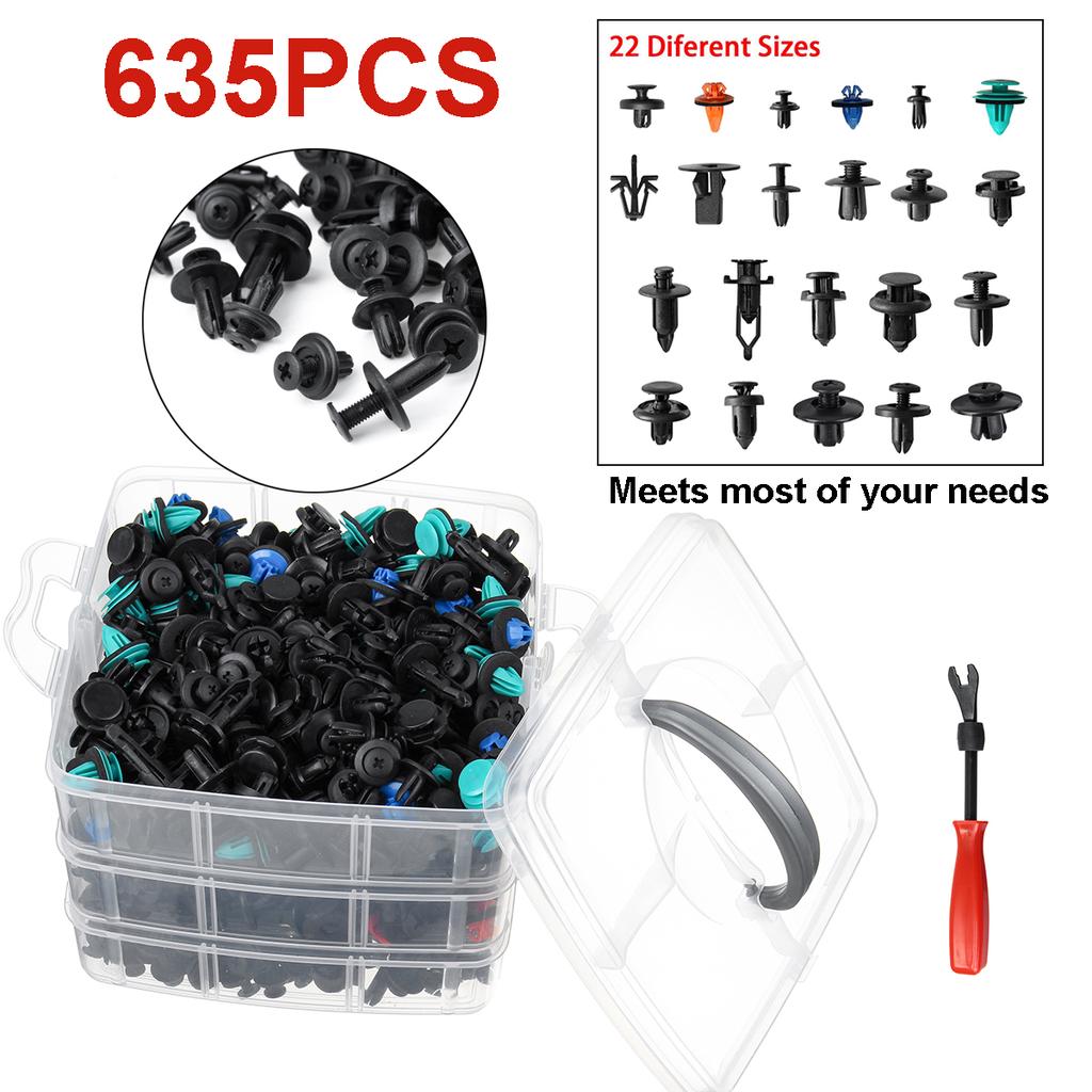 Buy 635PCS Car Trim Body Clips Kit Rivet Retainer Door Screw Panel ...