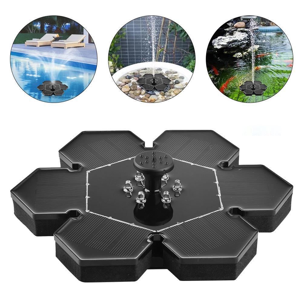 Buy Outdoor Solar LED Snowflake Pool Garden Fountain Pond Water Pump ...