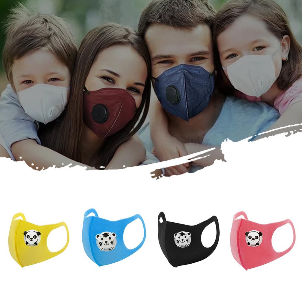 Buy Children's Sponge Mask Anti Dust Mask Washable with Breathing Valve ...