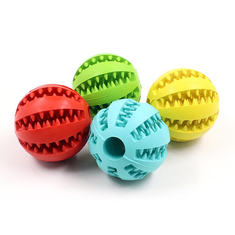 Cheap Rubber ball Leaky ball Teeth clean ball four colors Teeth chewing ...