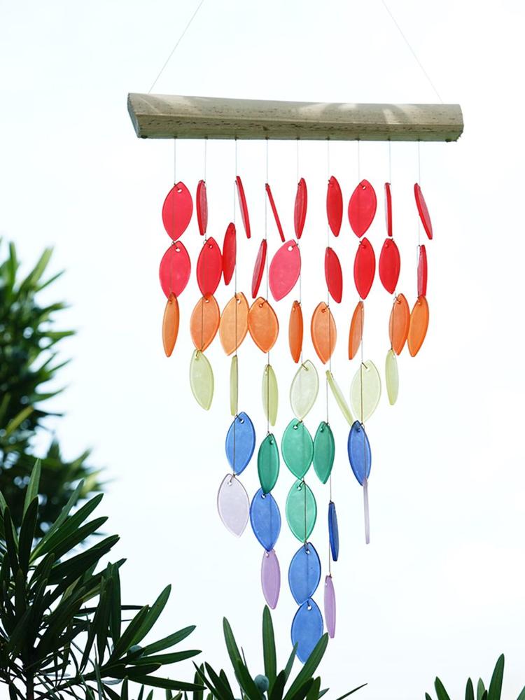 1X Rainbow Wind Chimes Outdoors Windchime For Garden Yard Porch Outdoor ...
