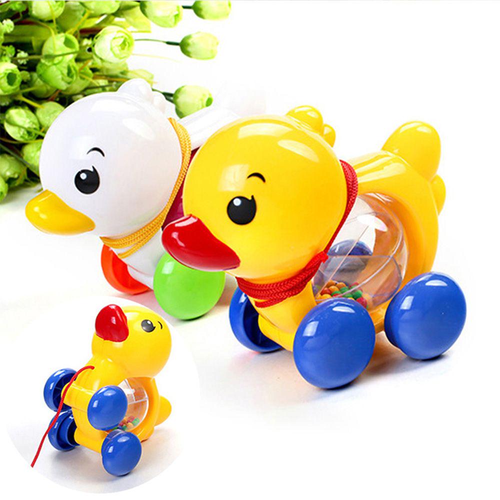 Lovely Cartoon Musical Instrument Pull Rope Shaking Bells Rattles Baby ...