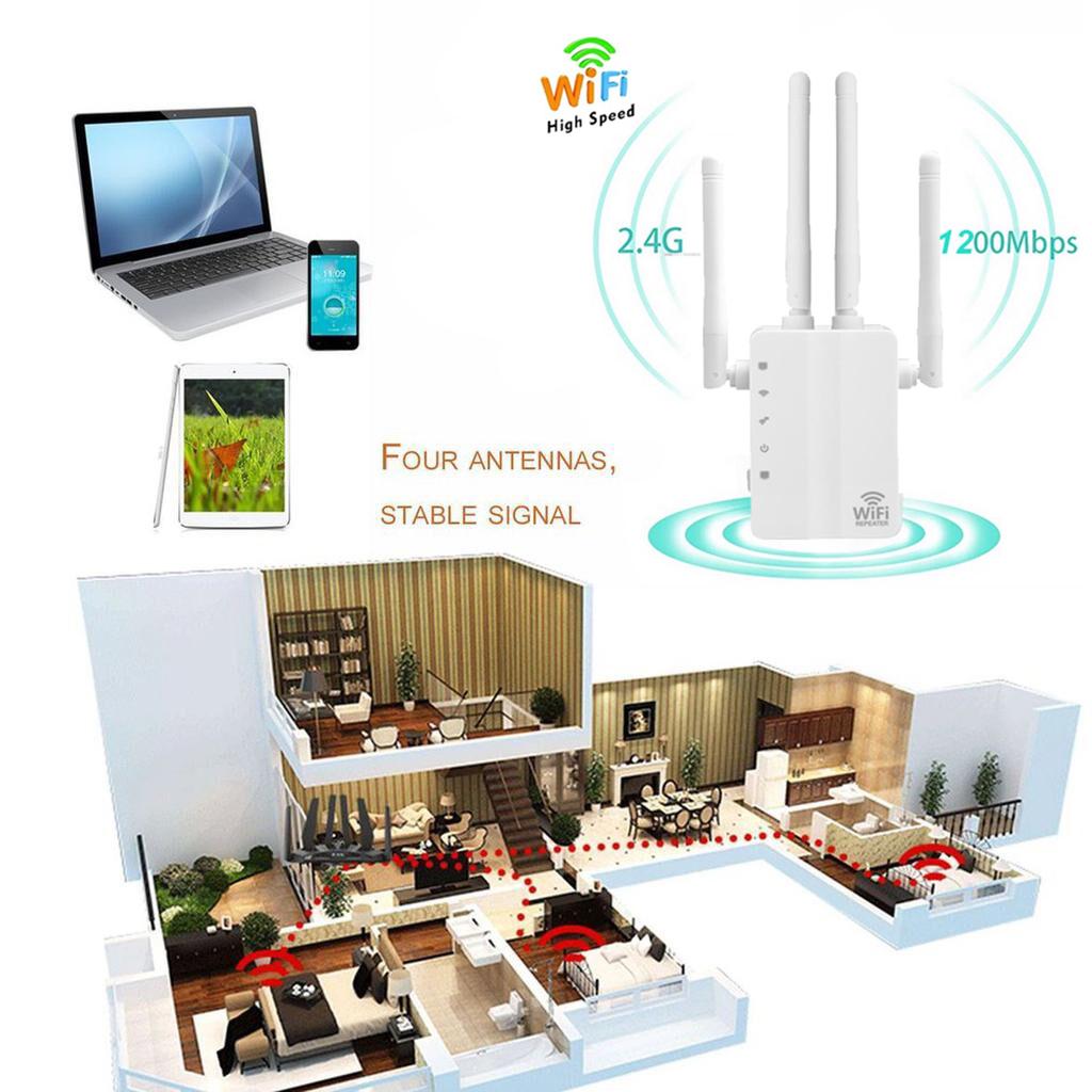 Buy Wifi Extender Repeaters 1200M Signal Booster Mode Amplifier/Dual ...