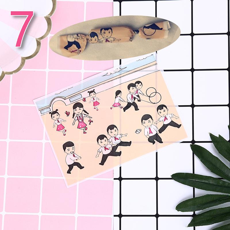 Buy 100Pcs Cartoon Print Diy Waterproof Dry Wax Papers Food Candy ...