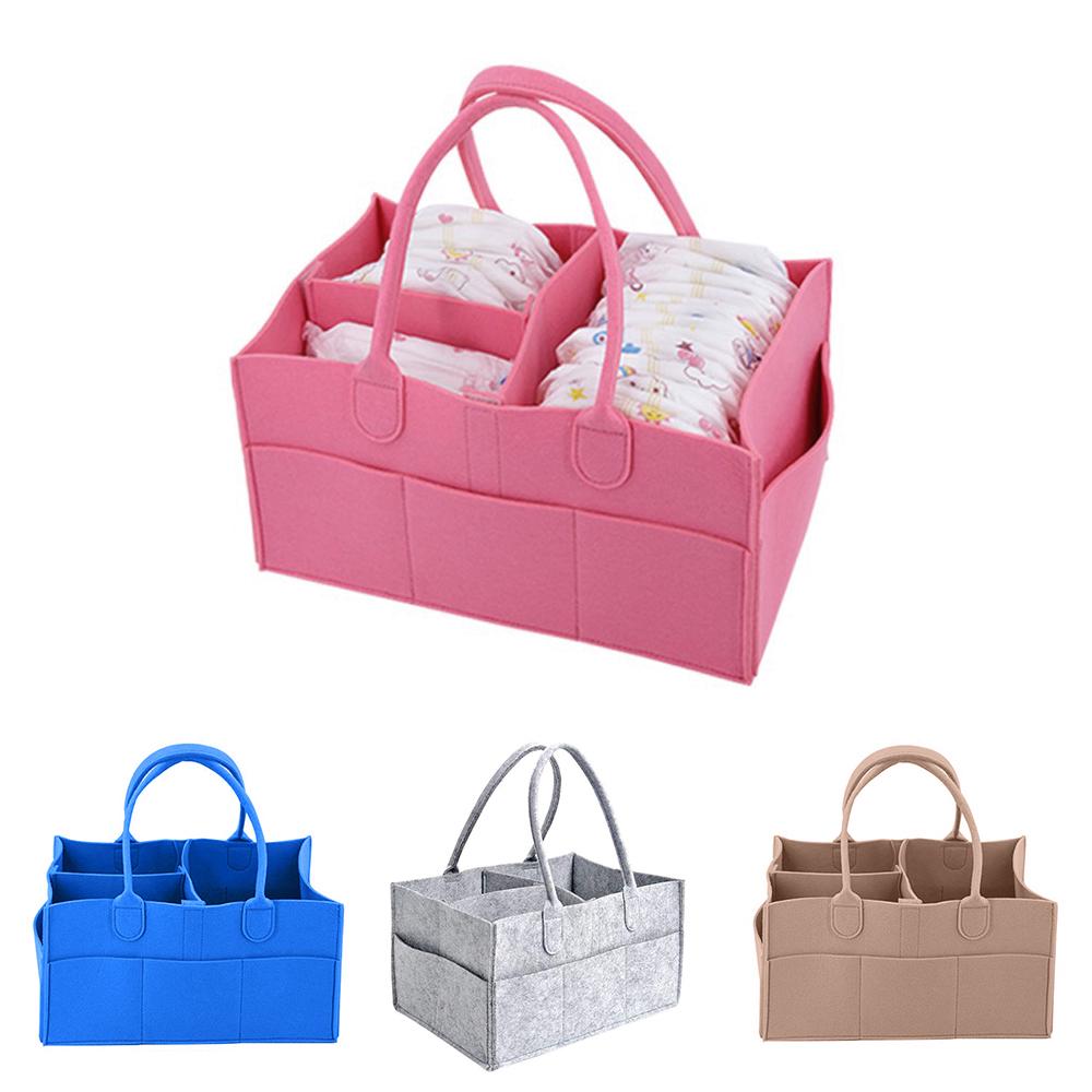 Buy Portable Baby Infants Nappy Felt Storage Bag Organizer Basket at ...