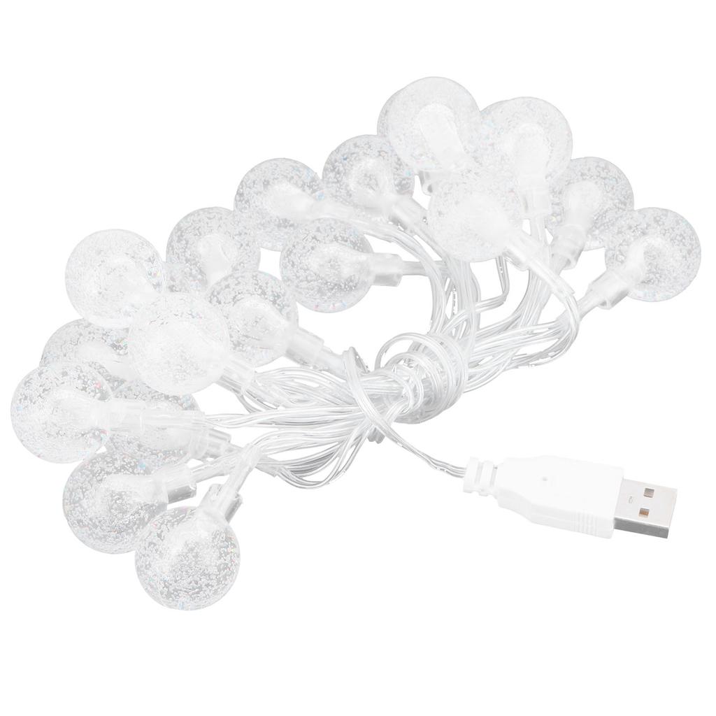 USB Light String 20LED Crystal Bubble Ball Shaped Decorative Light ...