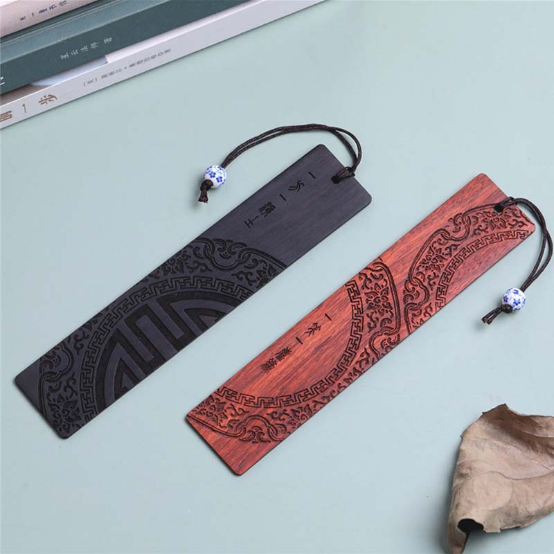 Cheap Creative Retro Blood Sandalwood Bookmark Chinese Style Crescent ...