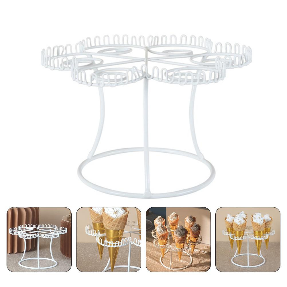 Jennifers Store1pc 6-slot Ice Cream Display Rack 6-slot Metal Dessert ...