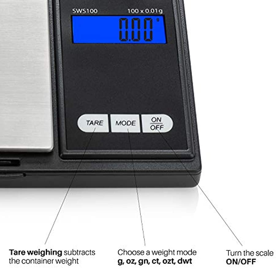 Buy 100g/0.01g Mini Jewelry Scales High Precision Electronic Scale ...