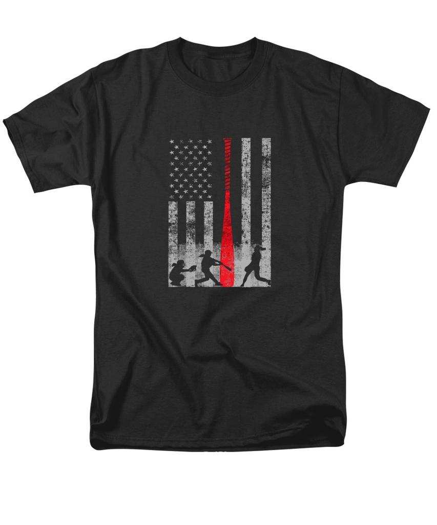 Buy Men Premium Cotton patriotic red bat Print Tees Funny Harajuku ...