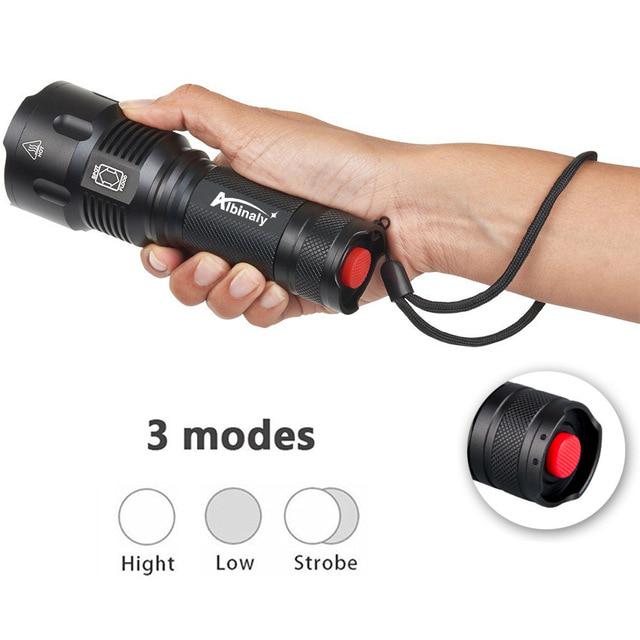Buy Albinaly Powerful LED Flashlight CREE XML-T6 Lumens 10000 Zoomable Waterproof Torch for ...