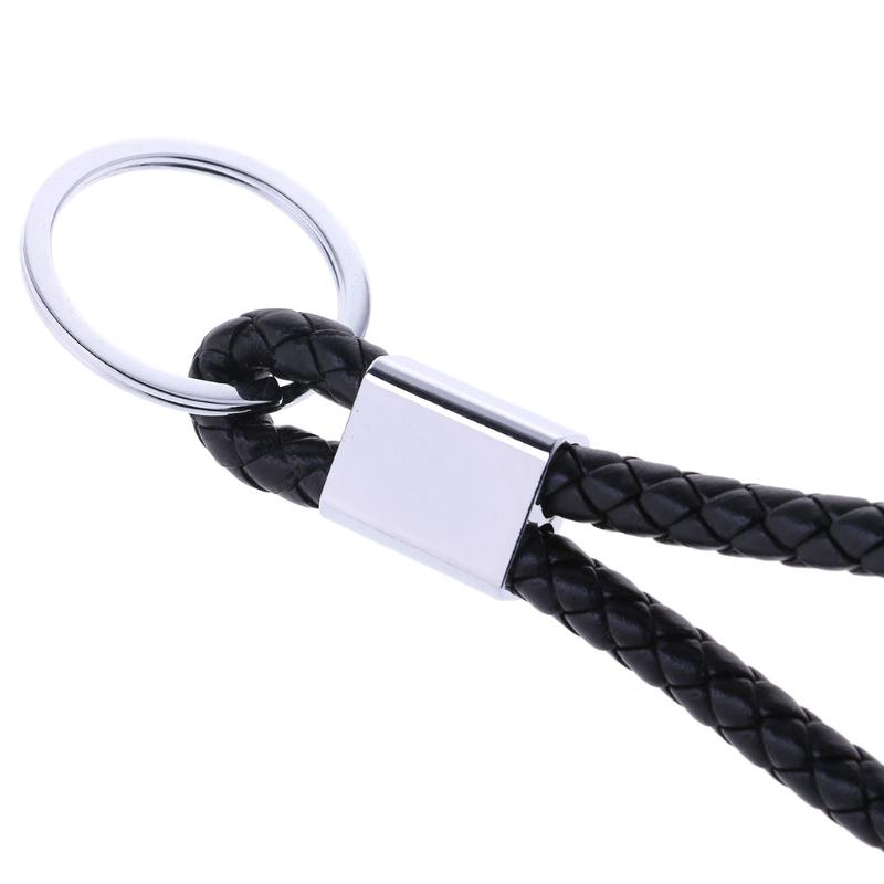 Buy Pu Leather String Car Style Key Chain Braided KeyRing Universal ...