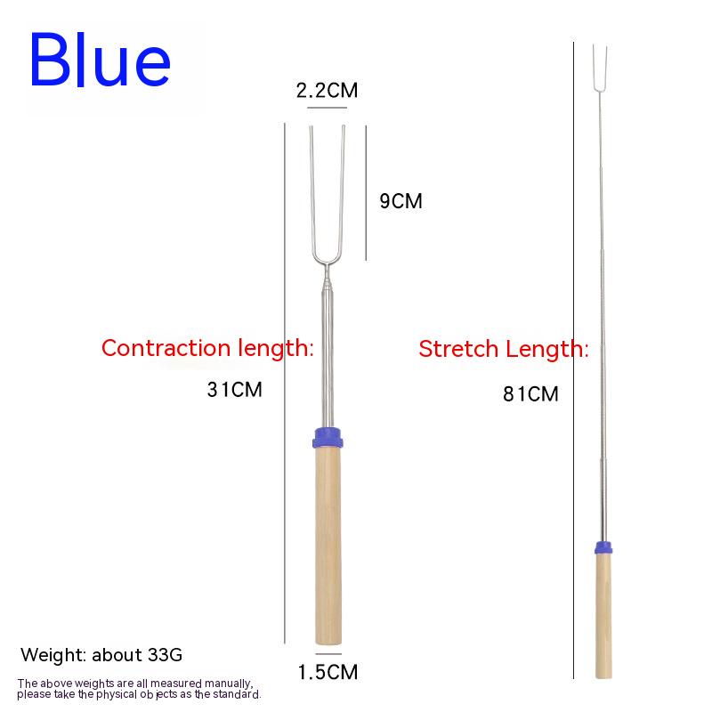 Cheap Outdoor barbecue stainless steel telescopic barbecue fork 12 ...