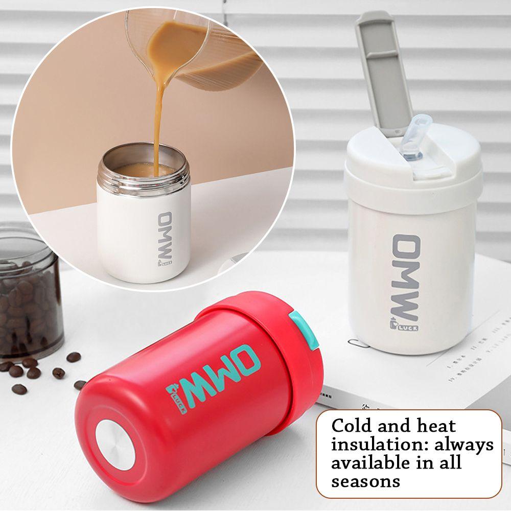 400ml Mini Fashion Stainless Steel Portable Straw Cup Coffee Mug Water ...
