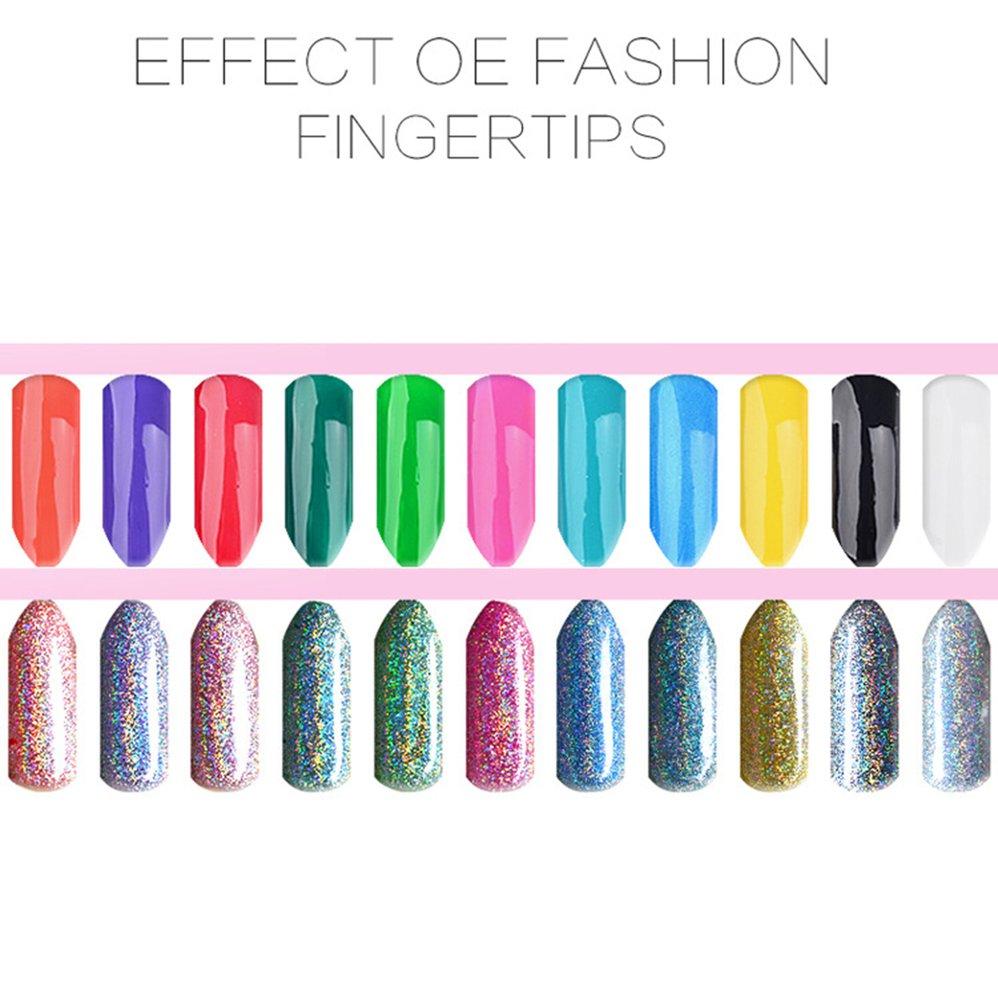 AYR Nail Electroplating Mirror Powder Colorful Magic Glitter Powder ...