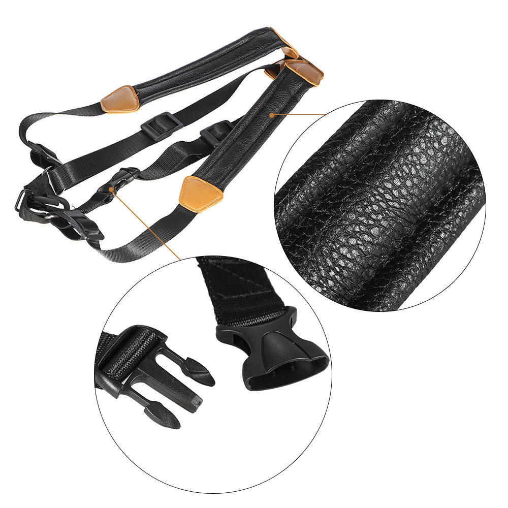 Buy Adjustable Leather Alto Tenor Chest Soprano Saxophone Sax Double ...