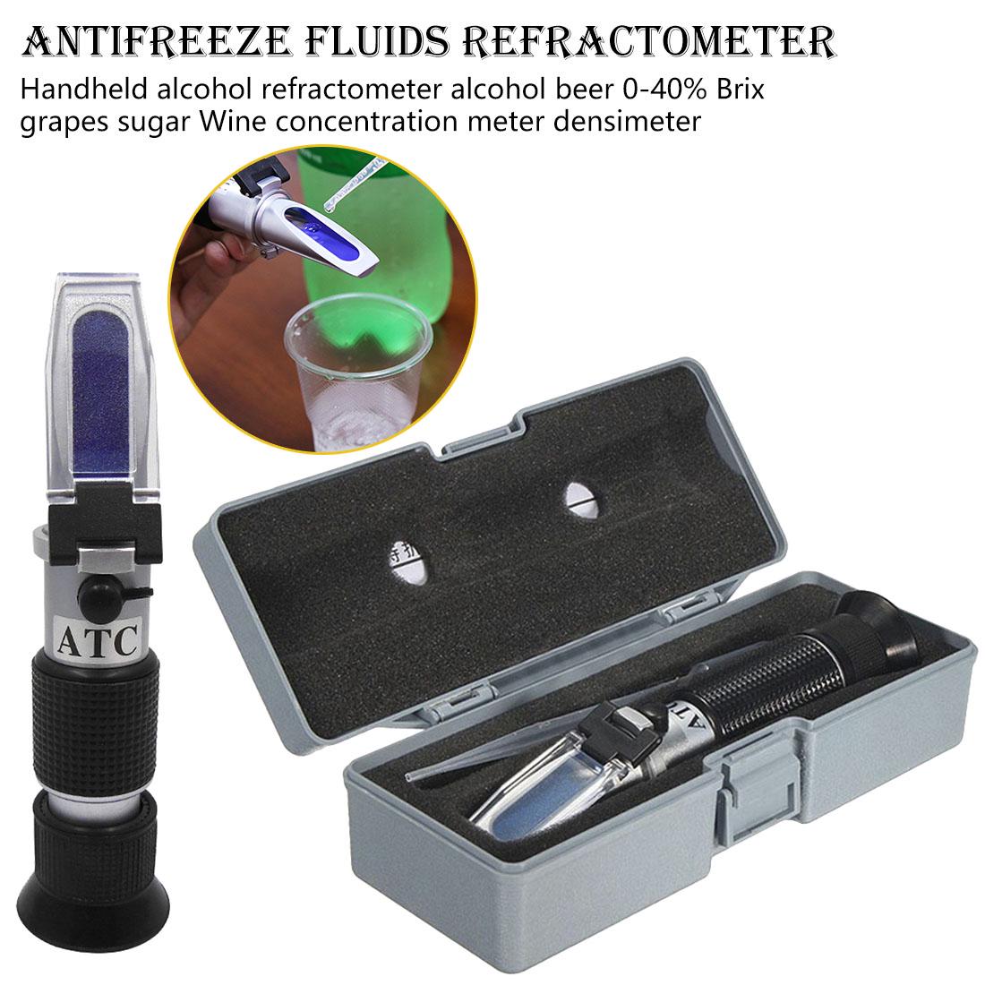 Handheld Alcohol Refractometer Alcohol Beer 0-40% Brix Wine ...
