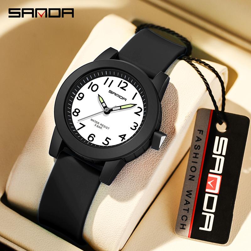 SANDA brand Casual Sports Watches Fashion woman Silicone Strapwoman ...