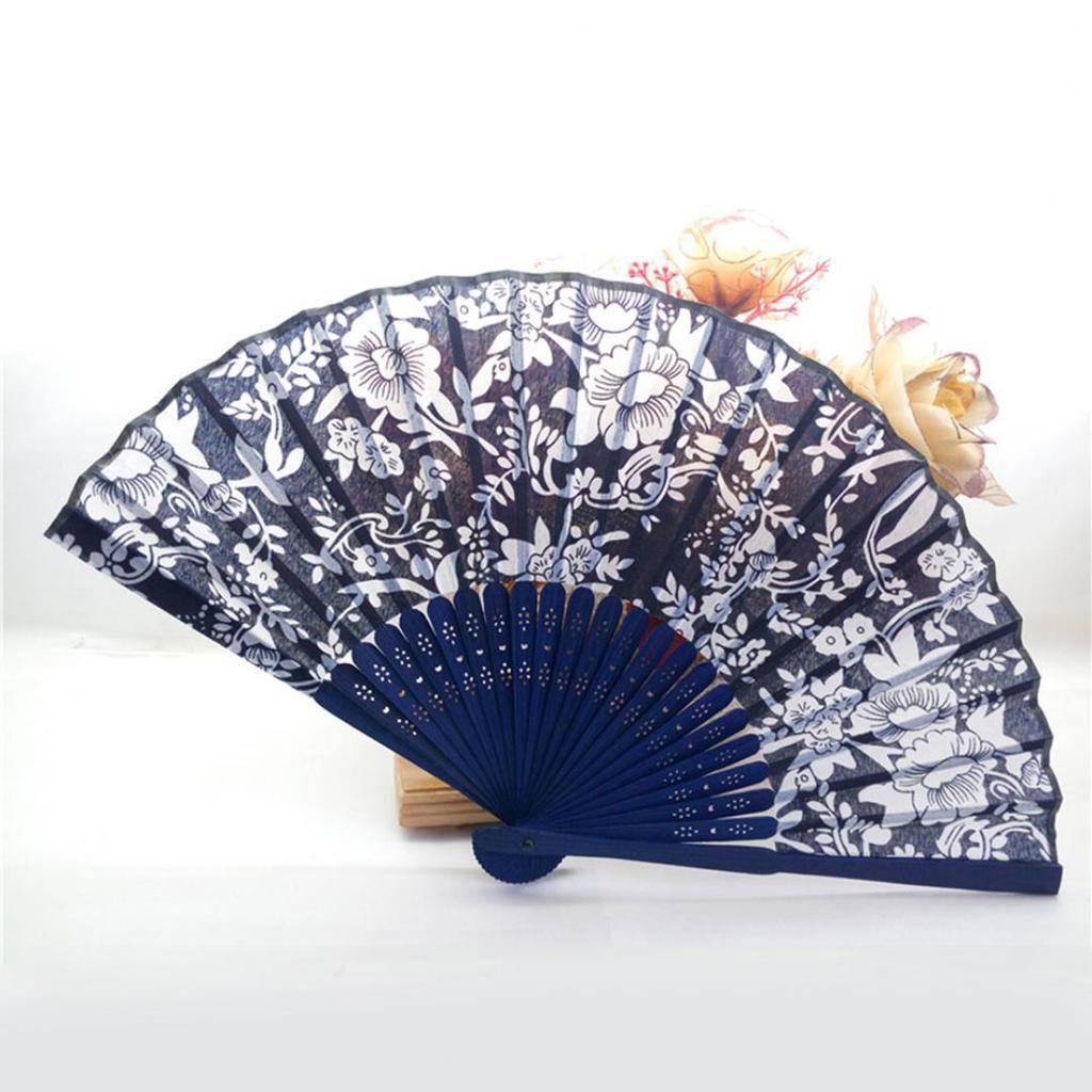 Buy New 21cm Summer Women Ethnic Retro Orchid Flower Pattern Bamboo ...