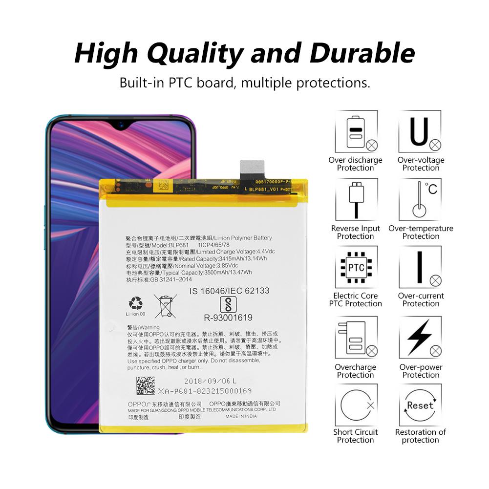 Buy Genuine Original Phone BLP681 BLP 681 Battery For OPPO R17 ...