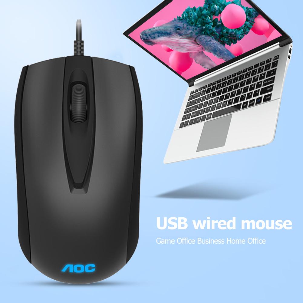 Buy AOC MS120 USB Wired Optical 3 Buttons 3 Gear 2400DPI Ergonomic ...