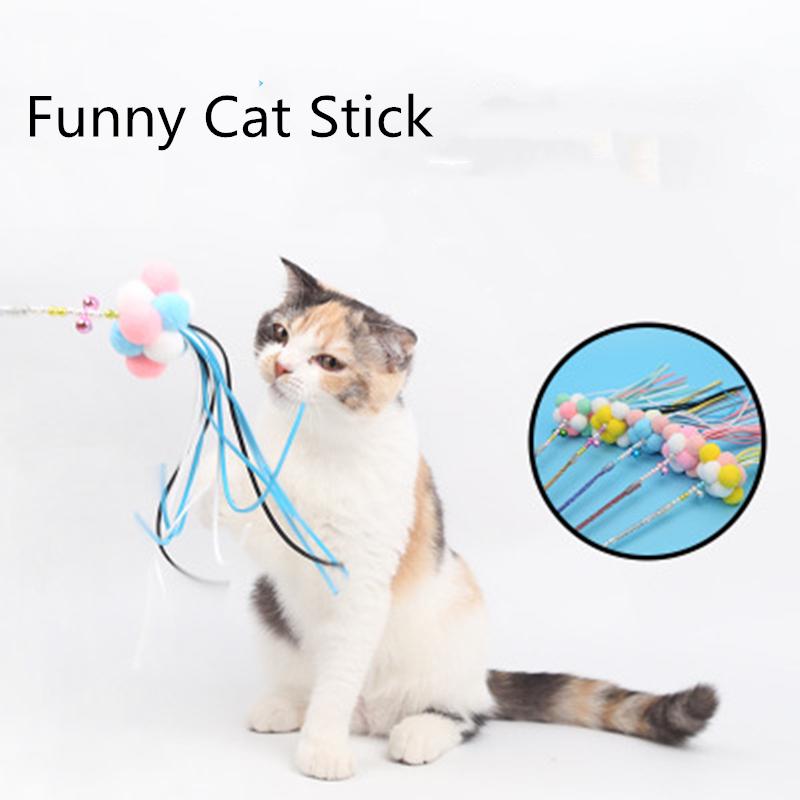 Buy Throwing Toys Funny Cat Stick Rod Bell Nagymaros Ball Tassels ...